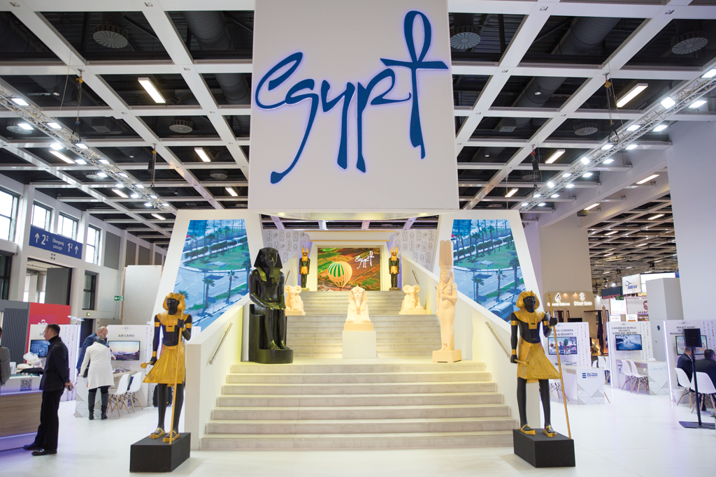 Egypt enchants with magnificent stand decorated with Pharaohs and ...